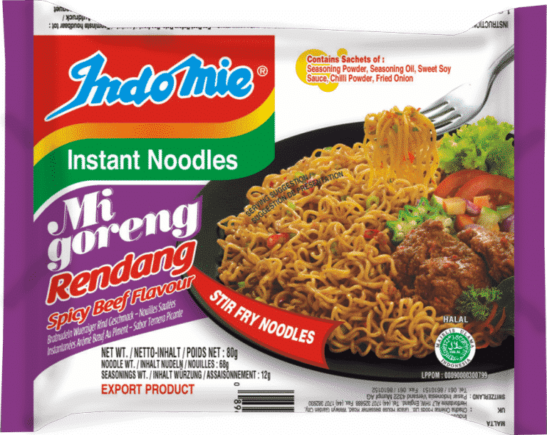 Indomie noodles mi goreng rendang