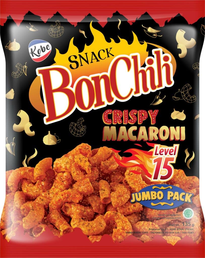 Boncabe makaroni krispi snack level 15